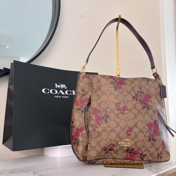 Coach | Bags | Coach Marlon Hobo In Signature Canvas With Victorian ...